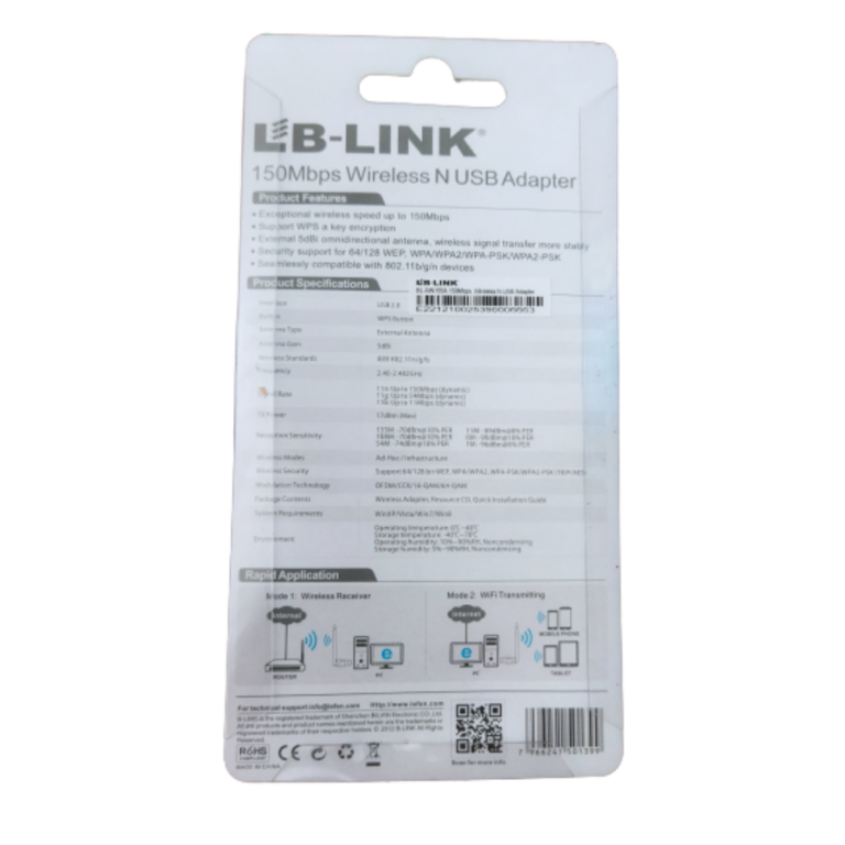 LB Link 150 Mbps Wireless N USB Wifi Adapter | Dmark.lk
