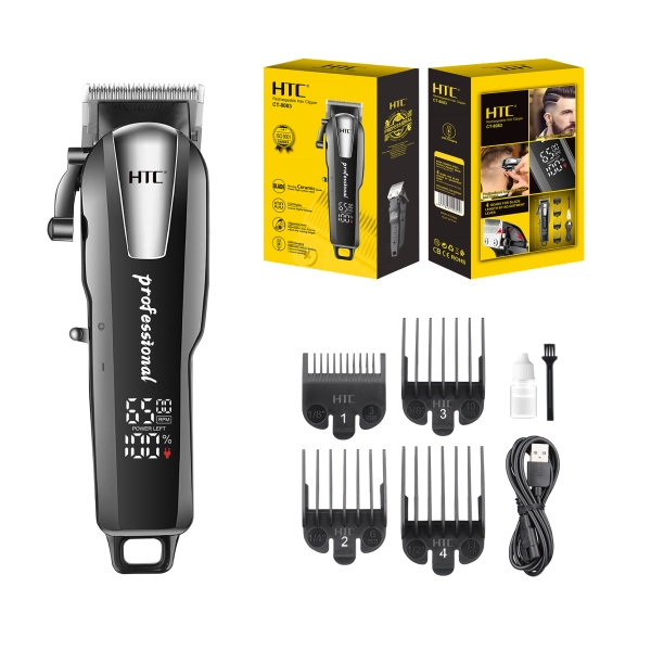HTC Rechargeable Hair Clipper CT-8083-Ceramic Blade Trimmer | Dmark.lk
