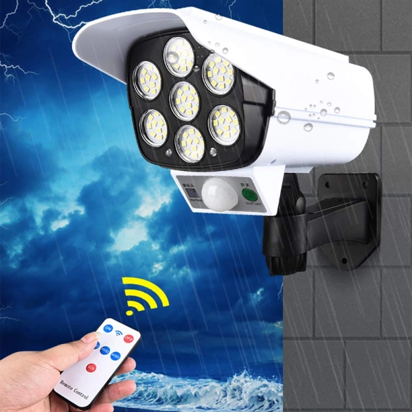 2 In1 Solar Powered Light Security Simulation Dummy Camera Solar Light ...